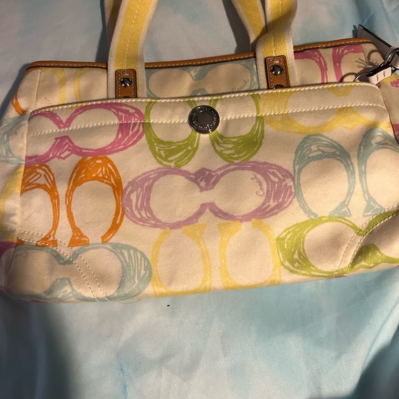 Bags | Coach Pastel With Iconic Double C Pattern | Poshmark